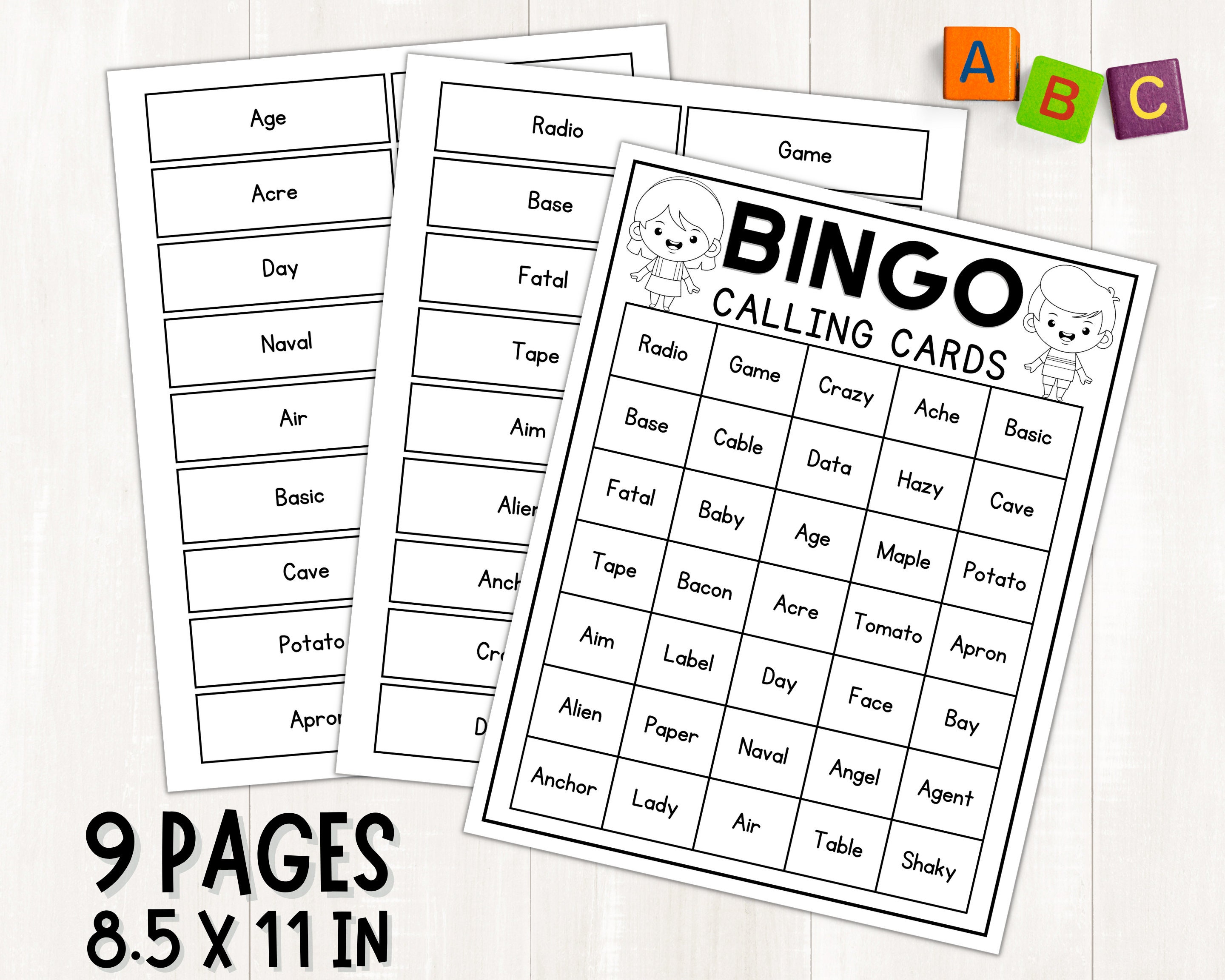 Long Vowel A Bingo Game | Phonics Bingo Game for Kids | Long A Words ...
