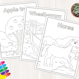 Printable Farm Coloring Pages for Kids, Farm Animals Coloring Sheets ...