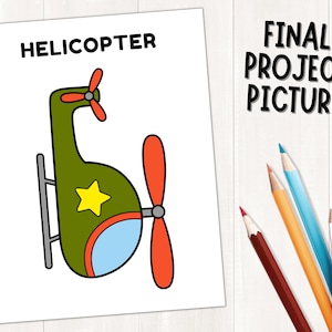 Printable Helicopter Craft | Transportation Craft | Helicopter Cut ...