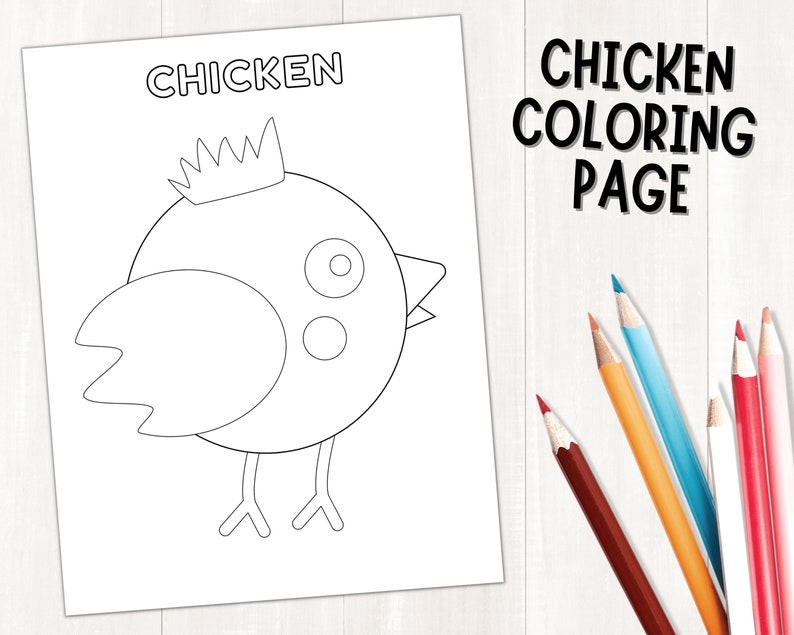 Printable Chicken Craft Template | Farm Animal Craft Activity | Chicken ...