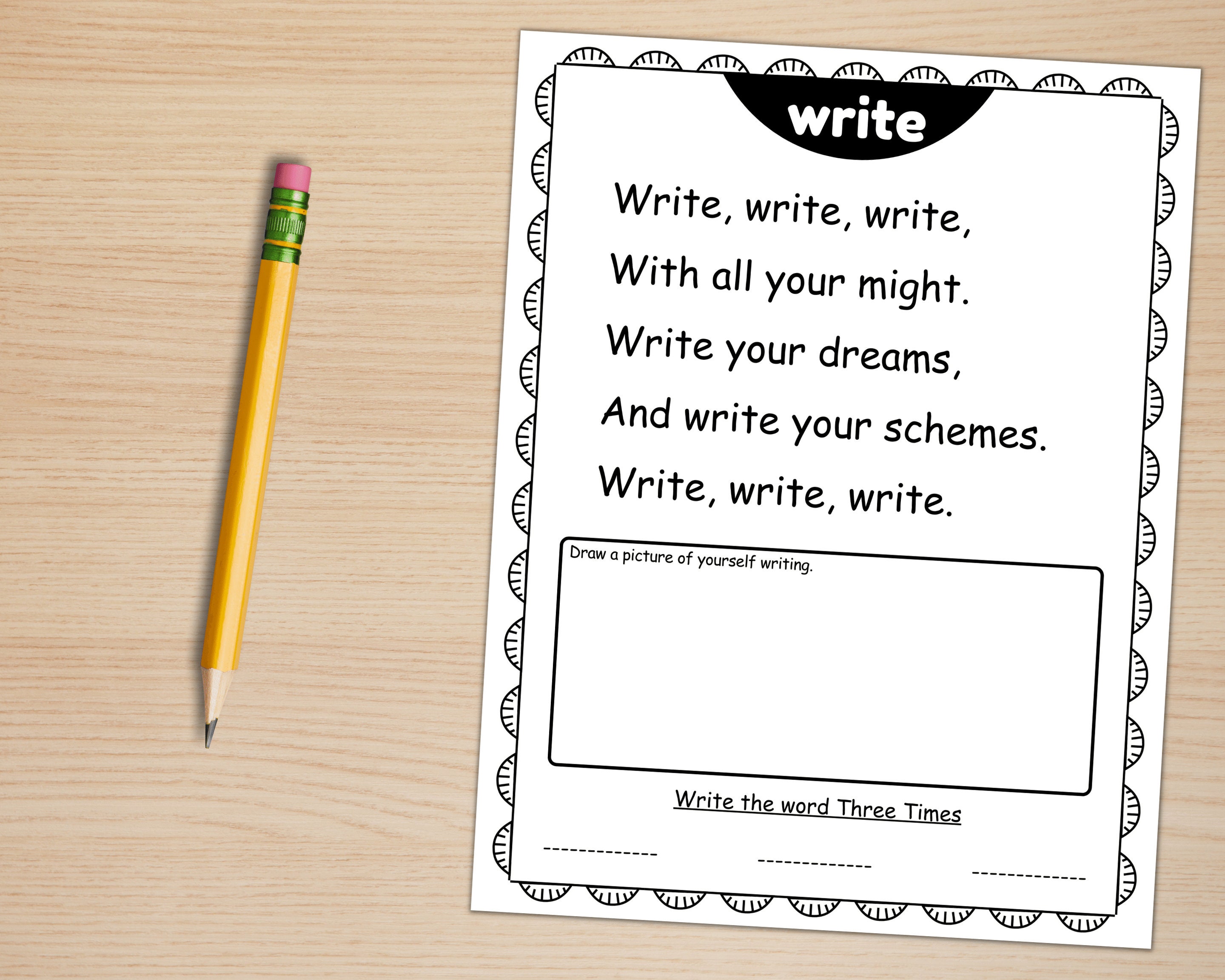 Sight Word Poems | Sight Word Activity | Worksheets | Read & Draw ...