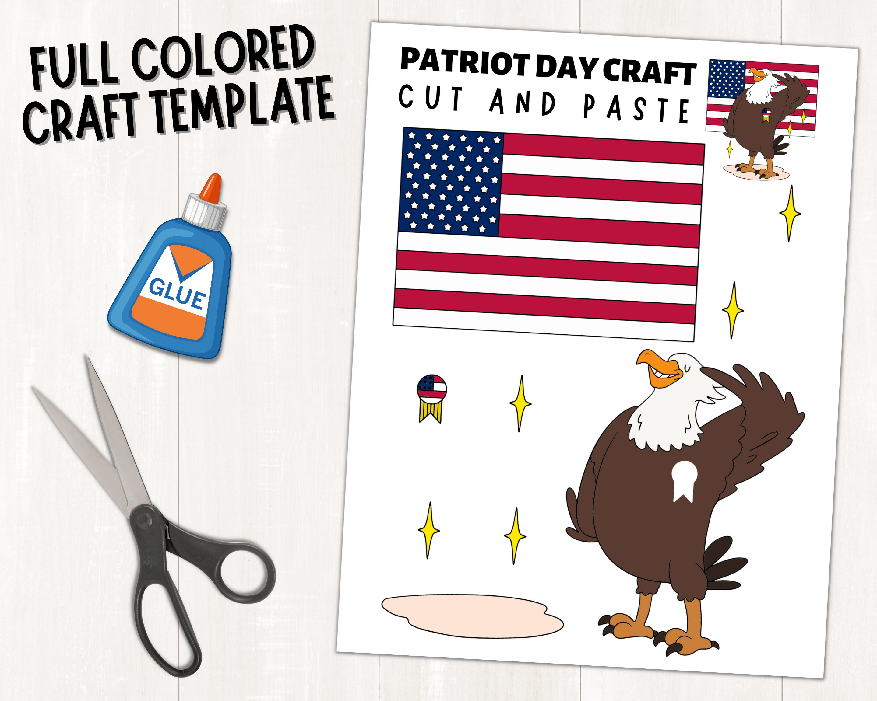 Printable Patriotic Eagle Craft | September 11th | Patriot Day Craft ...
