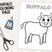 Printable Buffalo Craft Template | Domestic Animal Crafts | Color, Cut ...
