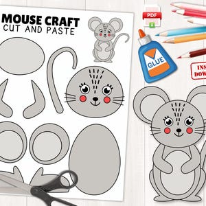 Printable Mouse Craft Template | Pet Craft Activity | Animal Craft ...