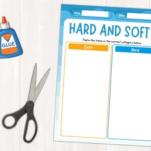 Hard and Soft Materials Sorting Activity | Sense of Touch Montessori ...