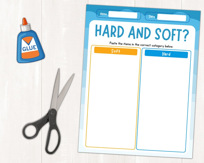 Hard and Soft Materials Sorting Activity | Sense of Touch Montessori ...