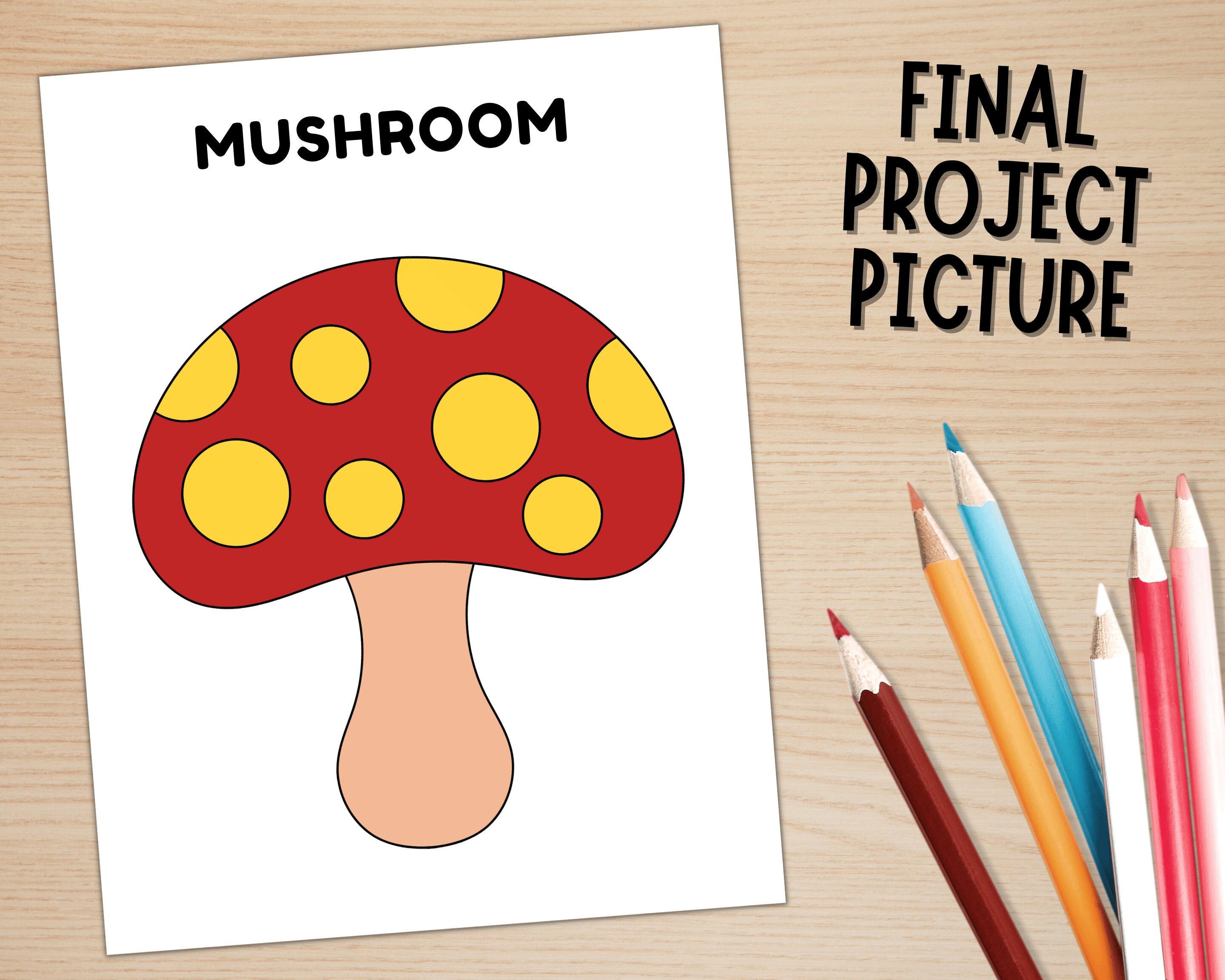 Printable Mushroom Craft | Mushroom Cut & Glue Craft | Build a Mushroom ...