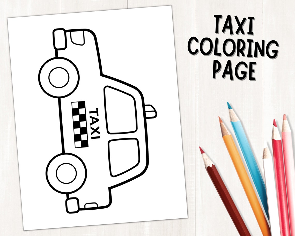 Printable Taxi Craft | Transportation Craft | Build a Taxi Cab | Cut ...