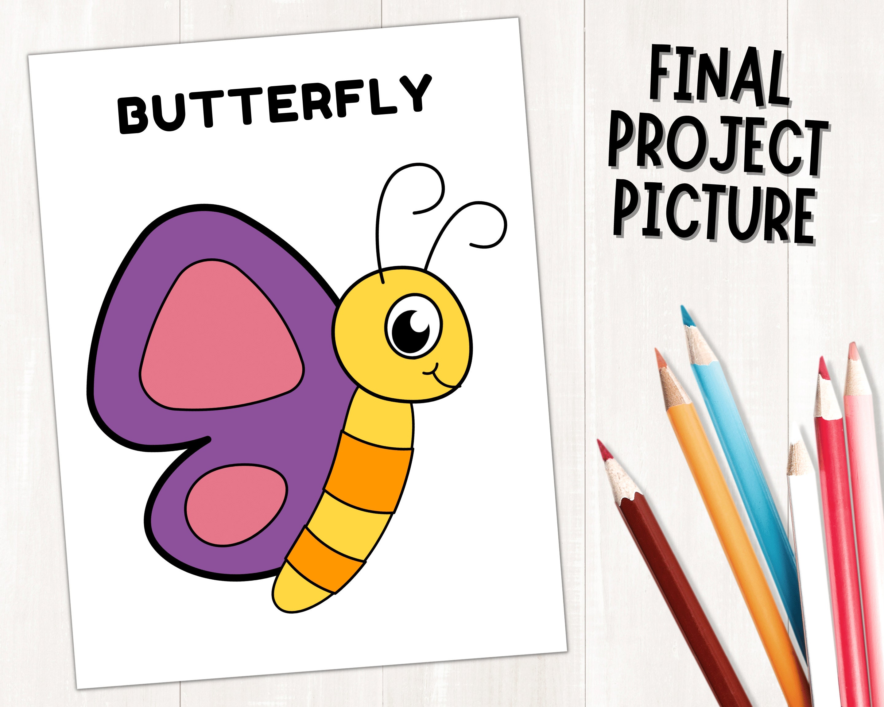 Butterfly Craft Template, Printable, Spring Activities, Insect Craft ...