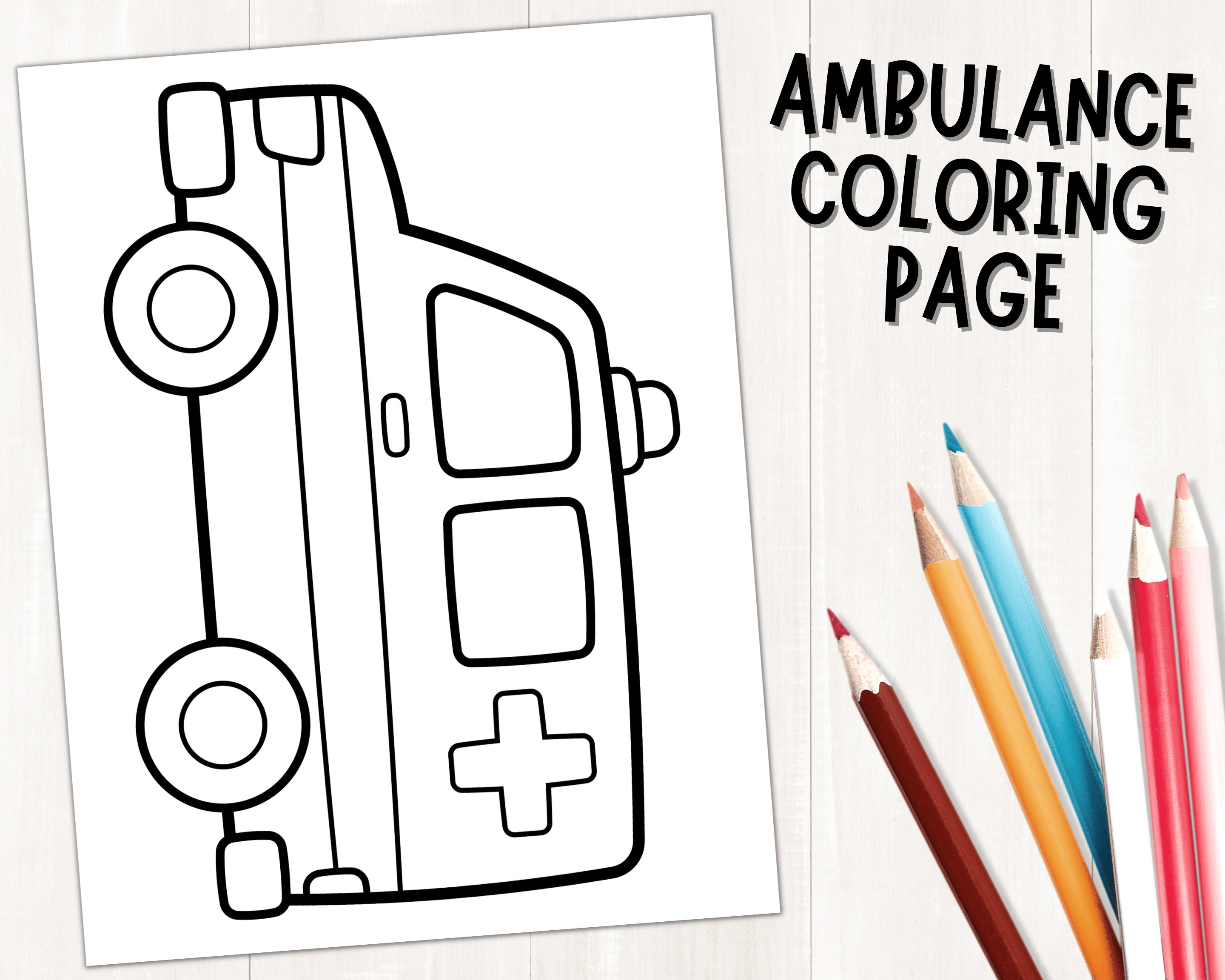 Printable Ambulance Craft, Transportation Craft, Build an Ambulance ...