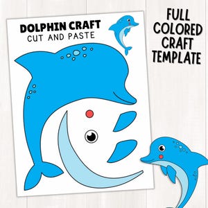 Printable Dolphin Craft Template | Summer Craft Activity | Sea Animal ...