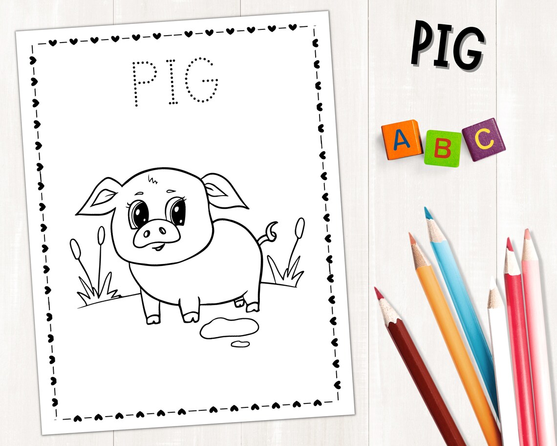 Printable Farm Animal Coloring Pages for Kids, Farm Activity Sheets ...