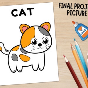 Printable Cat Craft Template | Pet Animal Craft | Farm Animal ...