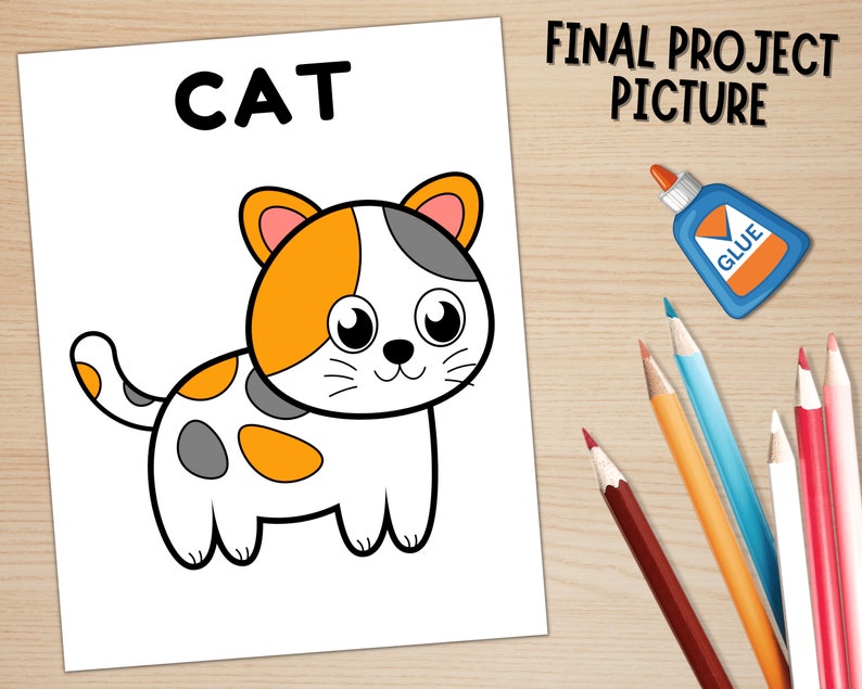 Printable Cat Craft Template | Pet Animal Craft | Farm Animal ...