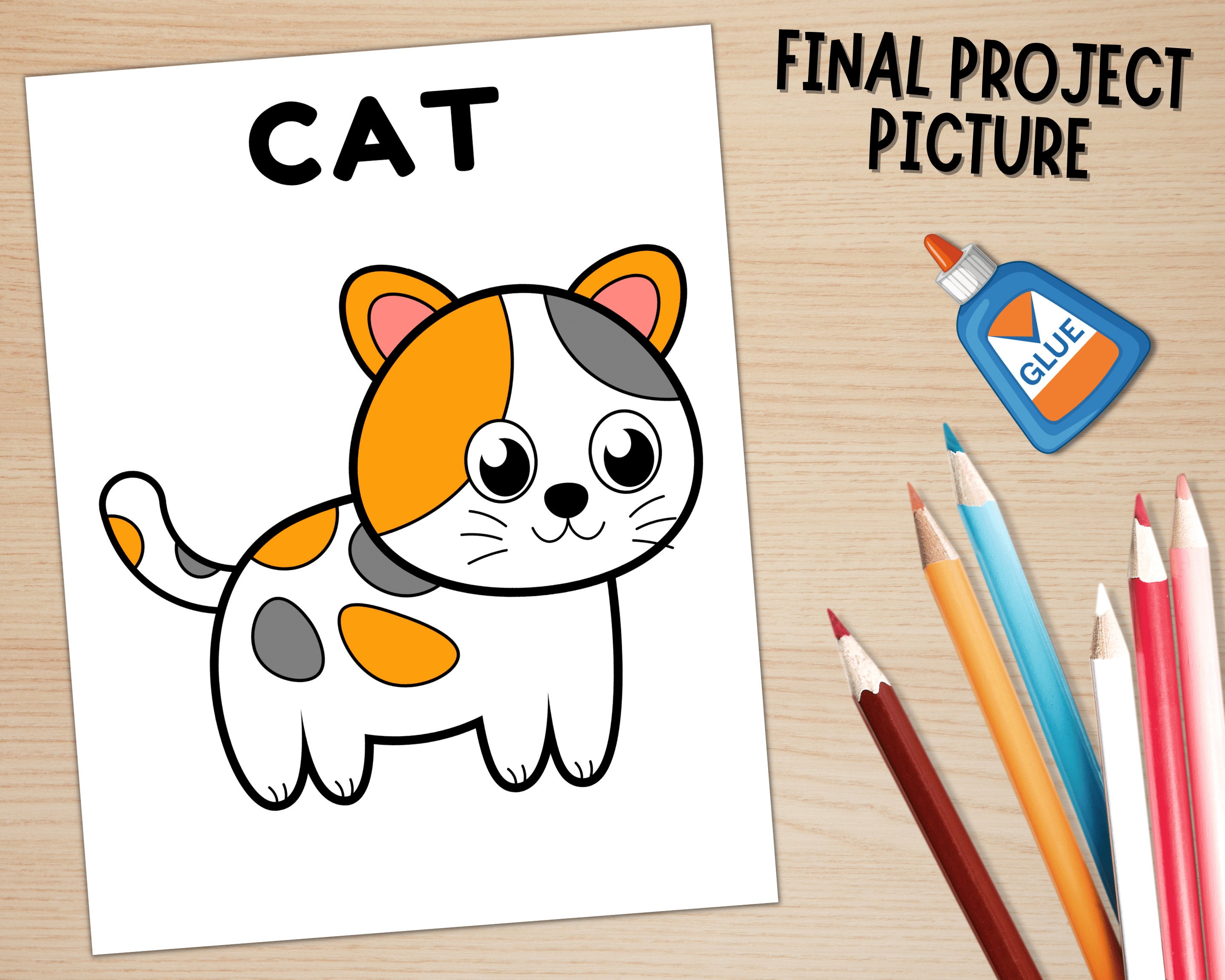Printable Cat Craft Template | Pet Animal Craft | Farm Animal ...