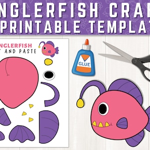 Anglerfish Craft for Kids, Ocean Animal Activity, Sea Life Craft ...
