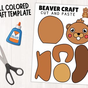 Printable Beaver Craft Template for Kids | Canada Day Activity | Summer ...