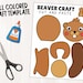 Printable Beaver Craft Template for Kids | Canada Day Activity | Summer ...