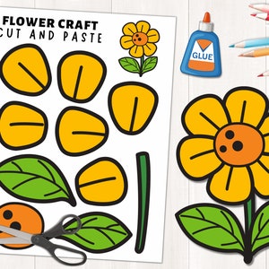 Printable Flower Printable Craft Template | Build a Flower | Spring ...