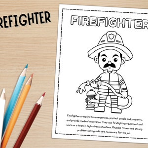 Printable Jobs Coloring Pages With Interesting Facts | Occupations ...