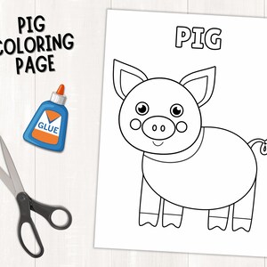 Printable Pig Craft | Farm Animal Craft | Preschool Activity | Color ...