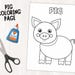 Printable Pig Craft | Farm Animal Craft | Preschool Activity | Color ...