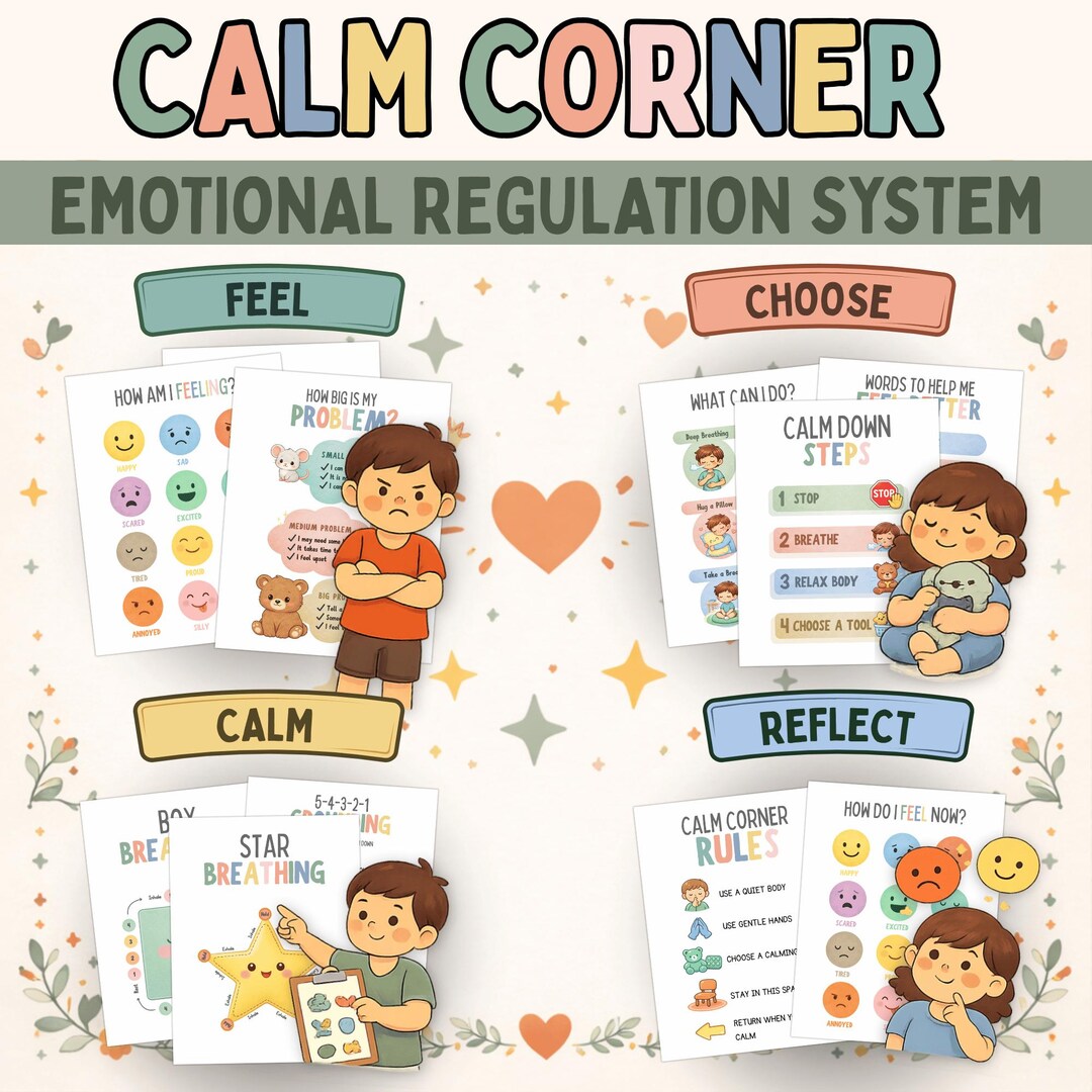 Calm Corner Toolkit | Emotional Regulation Posters & SEL Behavior ...