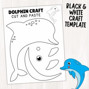 Printable Dolphin Craft Template | Summer Craft Activity | Sea Animal ...
