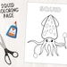 Printable Squid Craft | Sea Life Activity | Ocean Animal Craft | Color ...