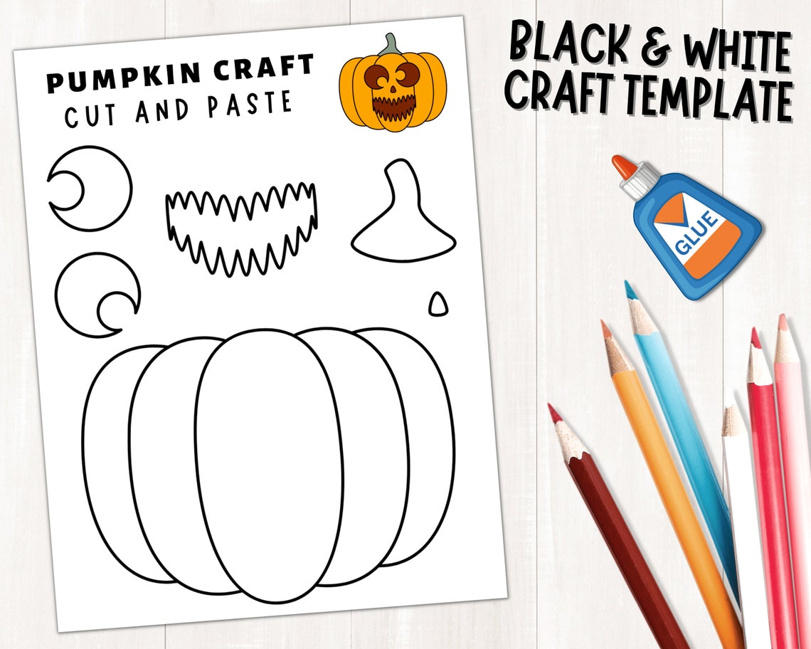 Printable Pumpkin Craft for Kids | Halloween Activities | Color, Cut ...