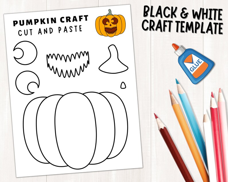 Printable Pumpkin Craft for Kids | Halloween Activities | Color, Cut ...