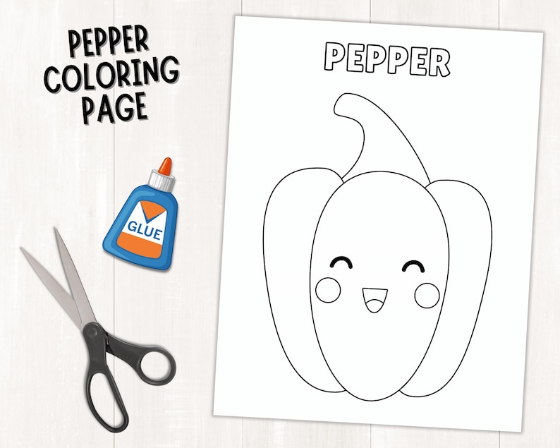 Printable Pepper Craft Template | Vegetable Craft Activity | Build a ...