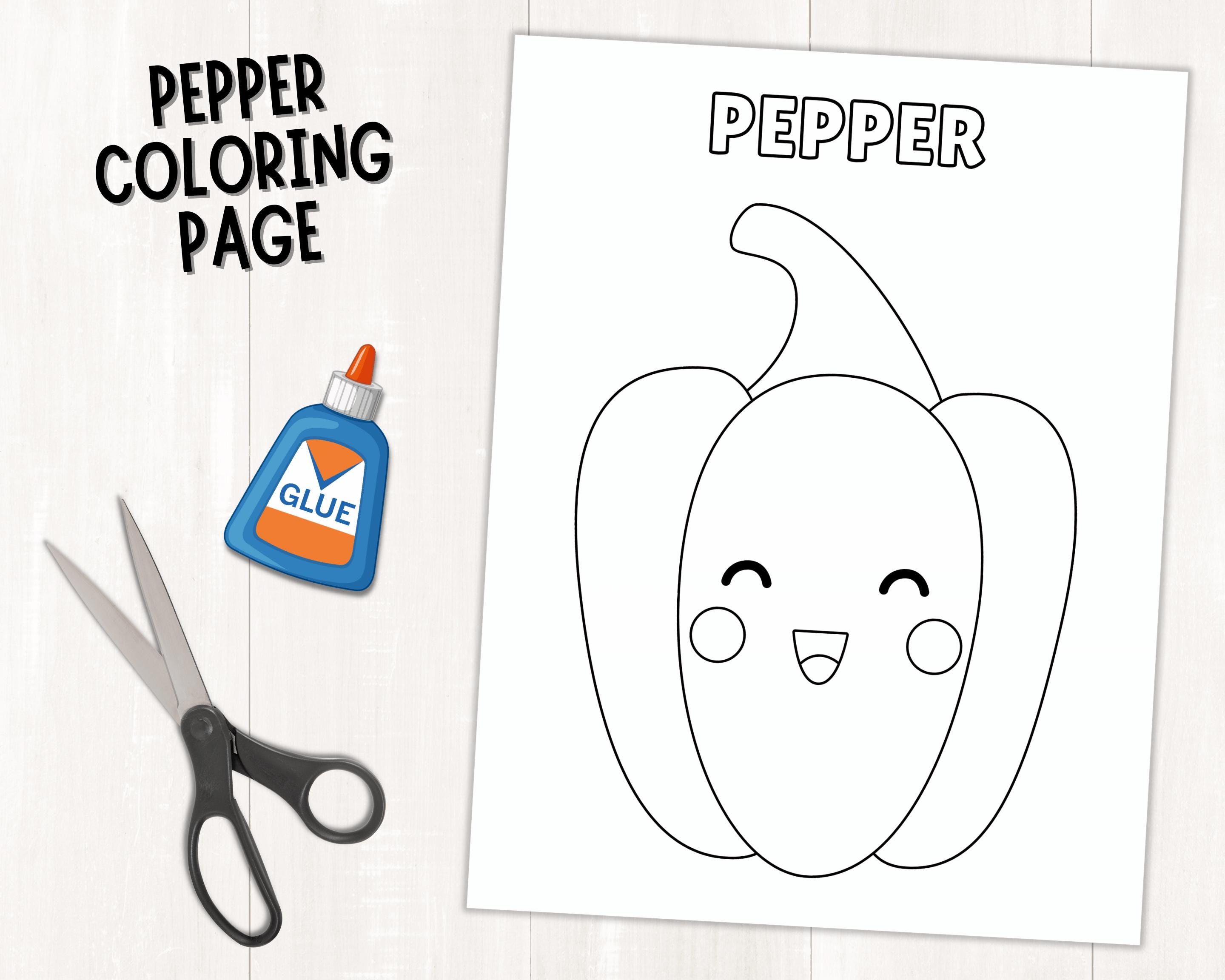 Printable Pepper Craft Template | Vegetable Craft Activity | Build a ...