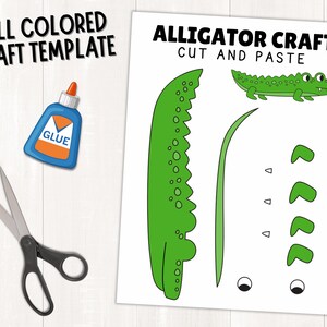 Printable Alligator Craft Template | Reptile Activities | Zoo Animal ...