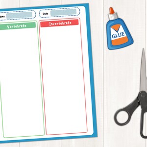 Vertebrates and Invertebrates Sorting Activity | Animal Classification ...