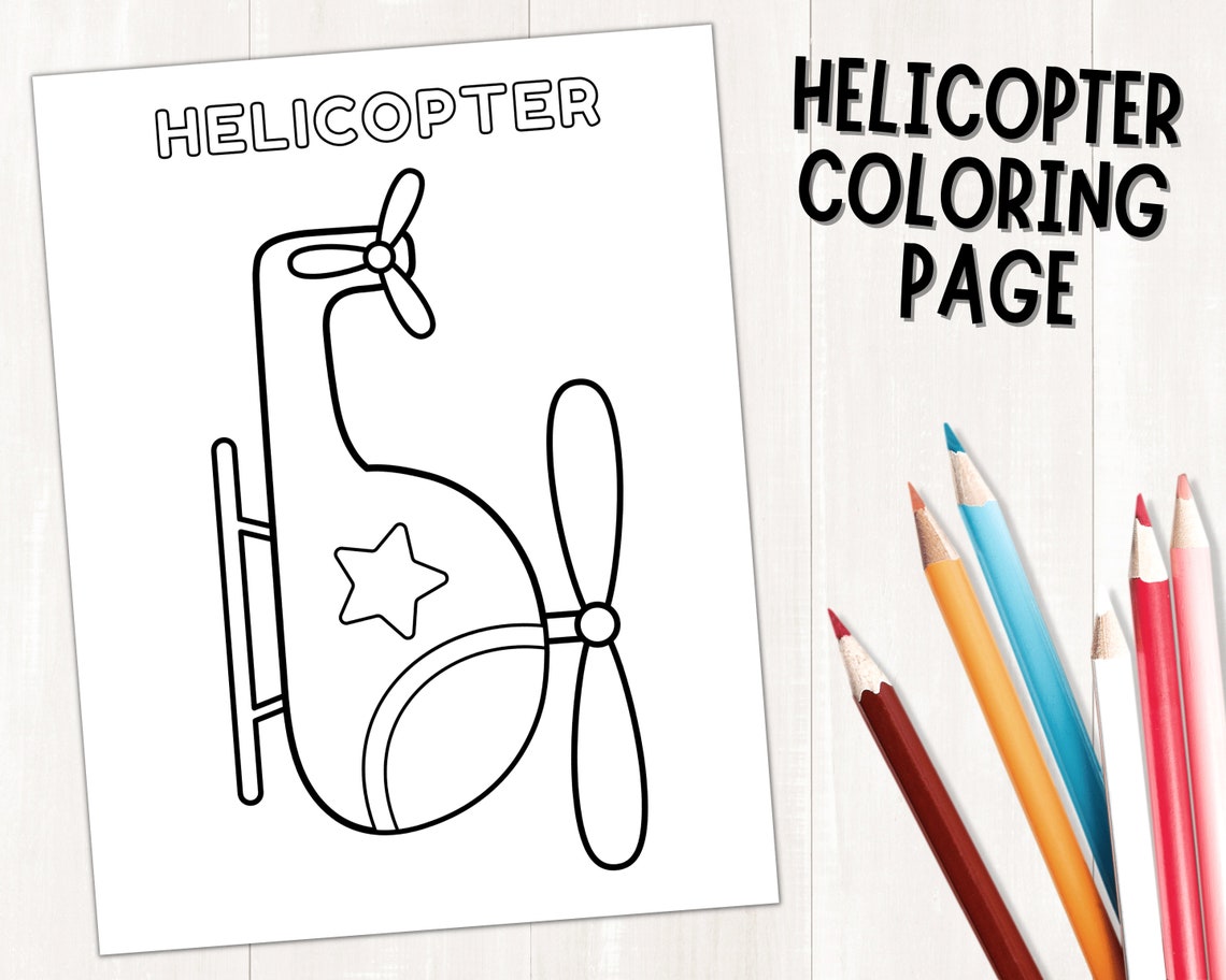 Printable Helicopter Craft | Transportation Craft | Helicopter Cut ...
