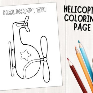 Printable Helicopter Craft | Transportation Craft | Helicopter Cut ...