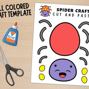 Printable Spider Craft | Halloween Craft | Kids Cut & Paste Activity ...