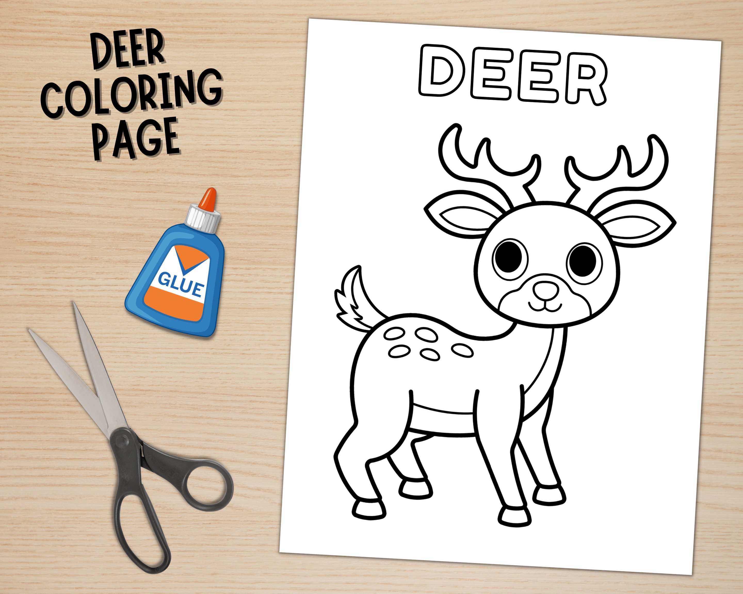 Printable Deer Craft Template | Forest Animal Crafts | Farm Animals ...