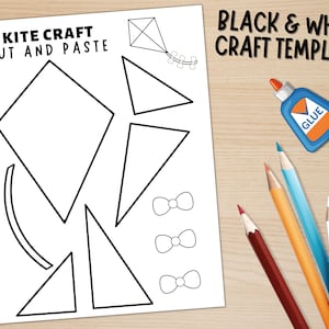 Kite Craft for Kids | Spring Activities | Build a Kite | Cut and Paste ...