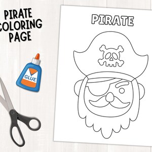 Pirate Craft Template for Kids | Printable Cut & Paste Activity ...