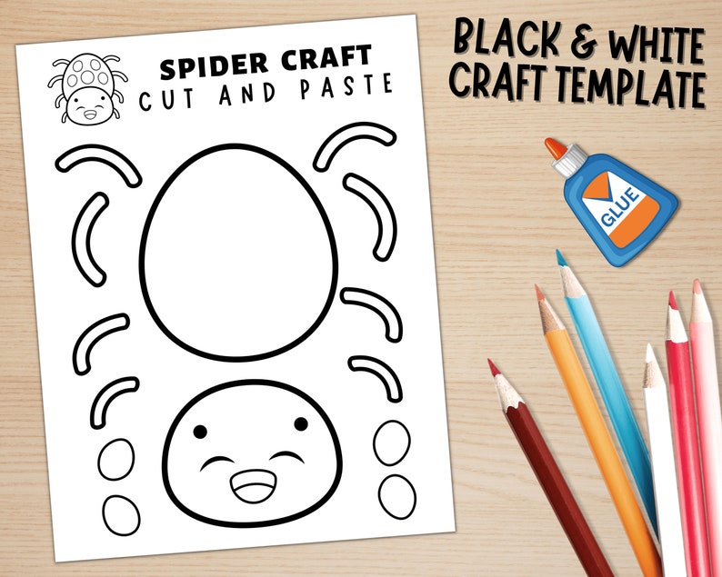 Printable Spider Craft | Halloween Craft | Kids Cut & Paste Activity ...