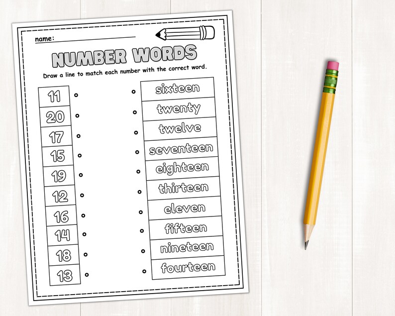 Teen Number Printable Worksheets 11-20 | Activities for Kindergarten ...