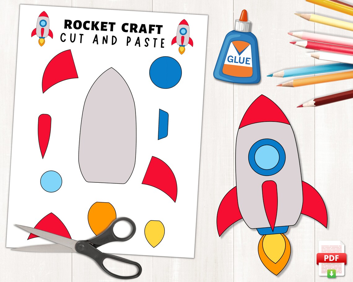 Printable Rocket Craft | Outer Space Activities | Build a Rocket ...