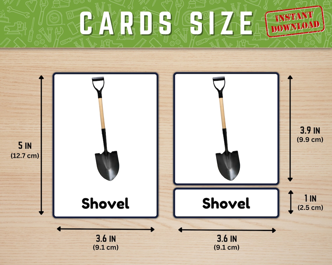 Printable Gardening Tools Flashcards, Garden Tools Montessori 3-parts ...
