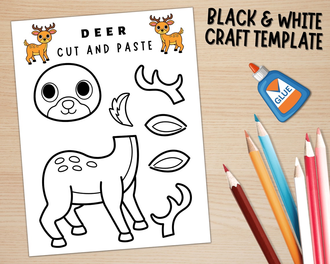 Printable Deer Craft Template | Forest Animal Crafts | Farm Animals ...