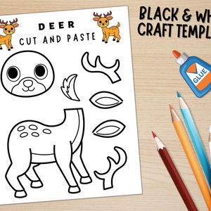 Printable Deer Craft Template | Forest Animal Crafts | Farm Animals ...