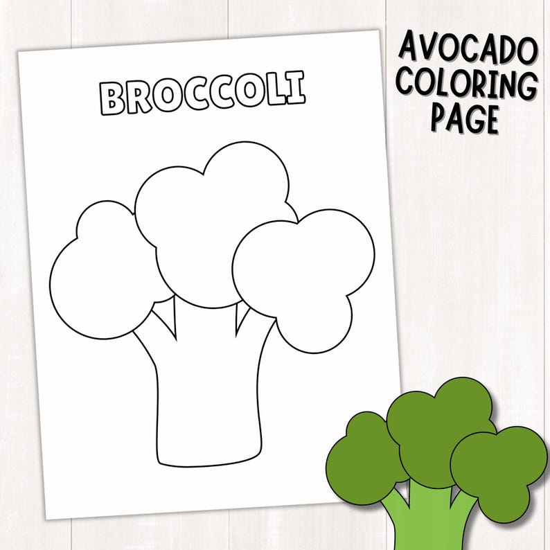 Printable Broccoli Craft Template | Vegetable Craft Activity | Build a ...