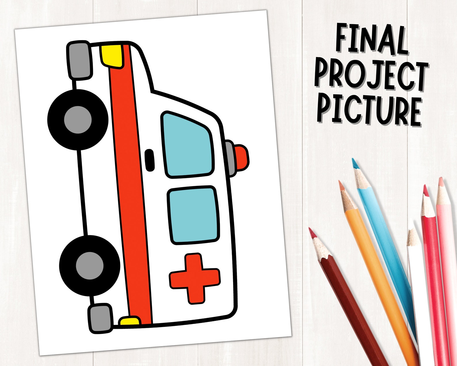Printable Ambulance Craft, Transportation Craft, Build an Ambulance ...