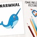 Printable Narwhal Craft for Kids | Ocean Animal Activity | Winter ...